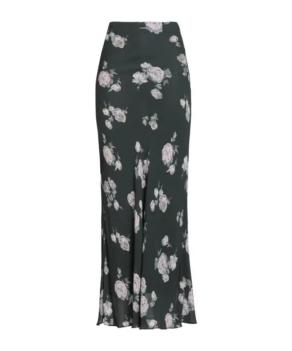 GANNI Floral Print Waist-cinching Maxi Dress