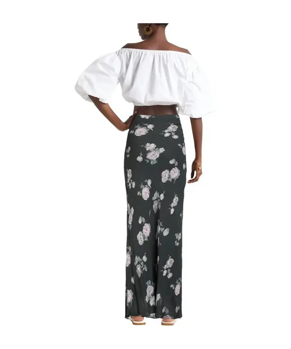GANNI Floral Print Waist-cinching Maxi Dress