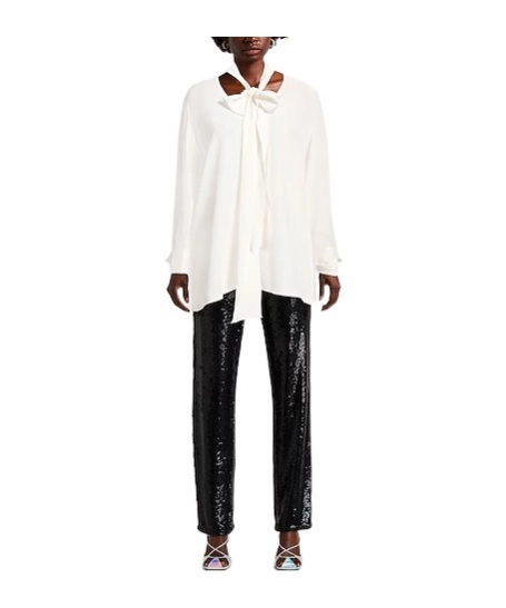 Sportmax Long Sleeve Bow Detail Shirt