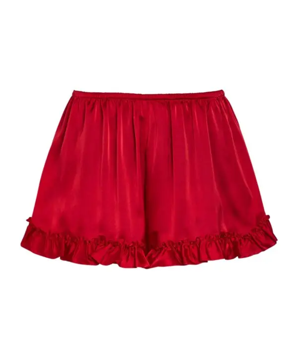 Simone Rocha Ruffled Stretch-satin Shorts