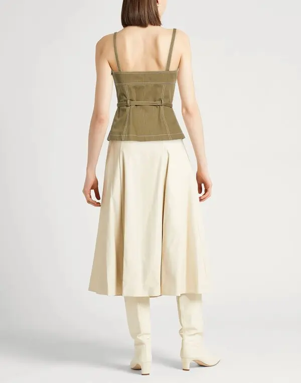 Tory Burch Solid Color Denim Sleeveless Top