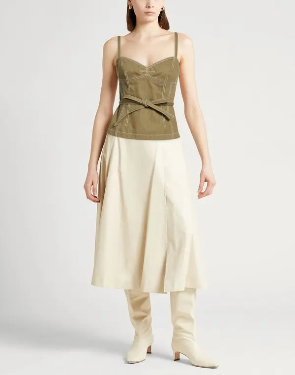 Tory Burch Solid Color Denim Sleeveless Top