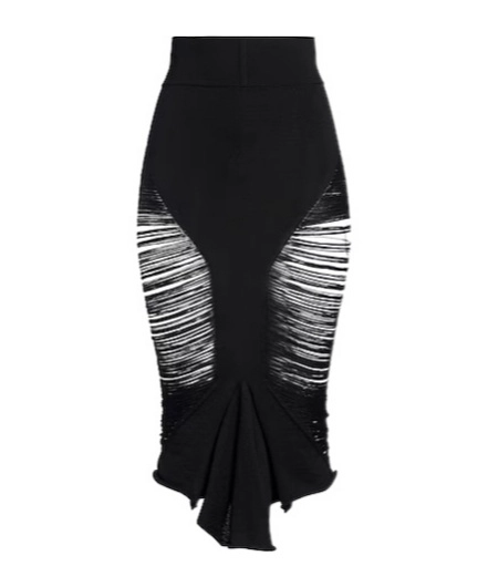 Rick Owens Asymmetric Solid Color Woolen Skirt