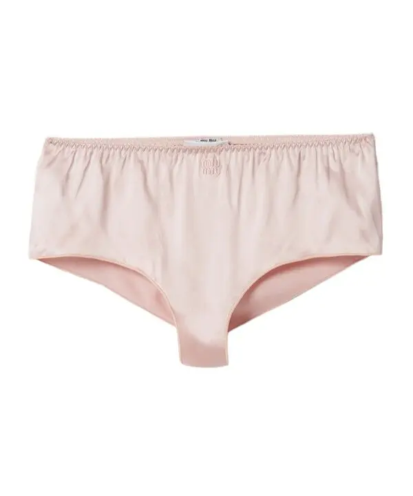Miu Miu Embroidered Satin Panty