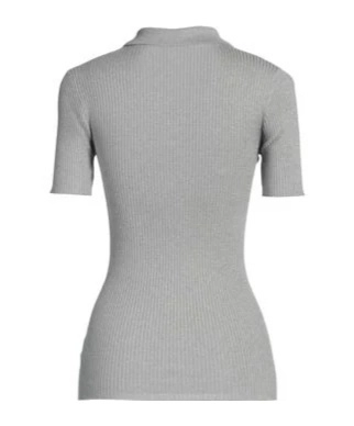 Brunello Cucinelli Metallic Knit Short-sleeve Polo Shirt