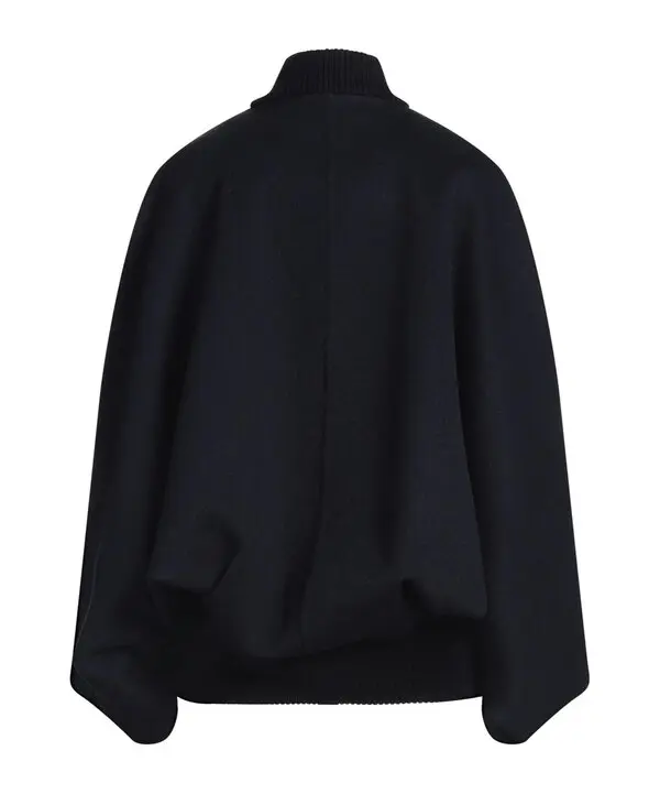 Max Mara Wool Flight Jacket - Black