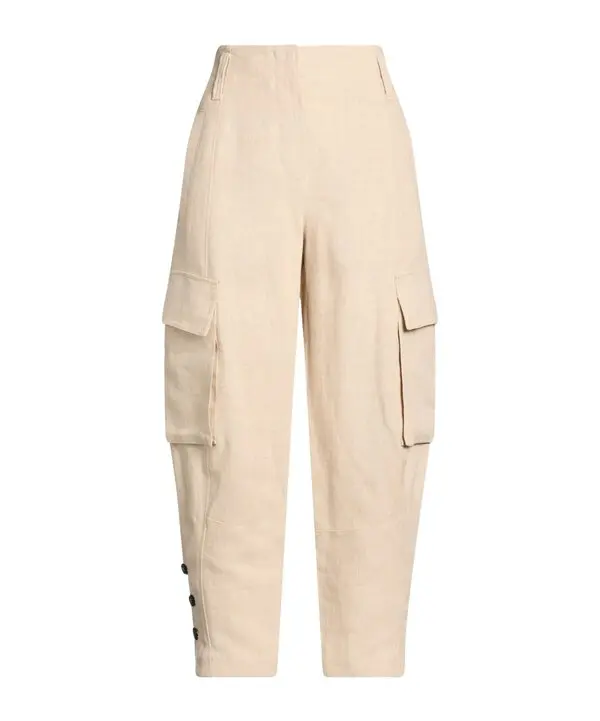 Brunello Cucinelli Solid Color Linen Cargo Pants