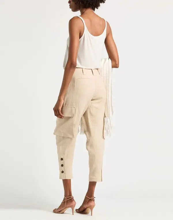 Brunello Cucinelli Solid Color Linen Cargo Pants