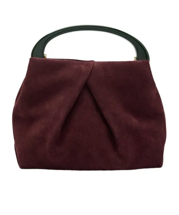 Dries Van Noten Crisp Suede Top Handle Bag