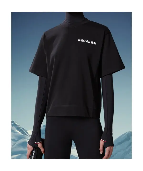 Moncler Logo Printed Crewneck T-shirt