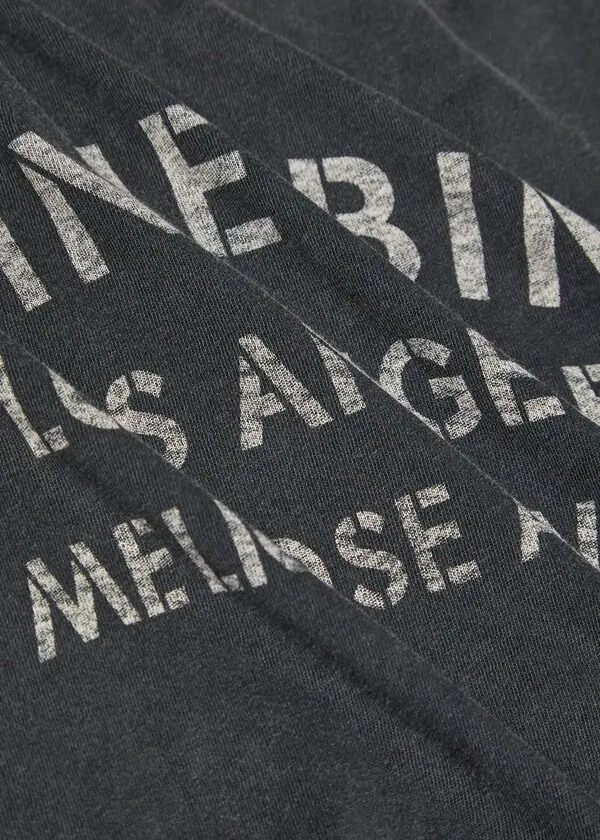 ANINE BING Front Back Logo Printed Cotton T-shirt