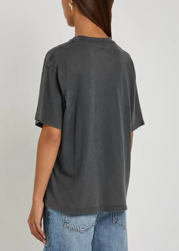 ANINE BING Front Back Logo Printed Cotton T-shirt