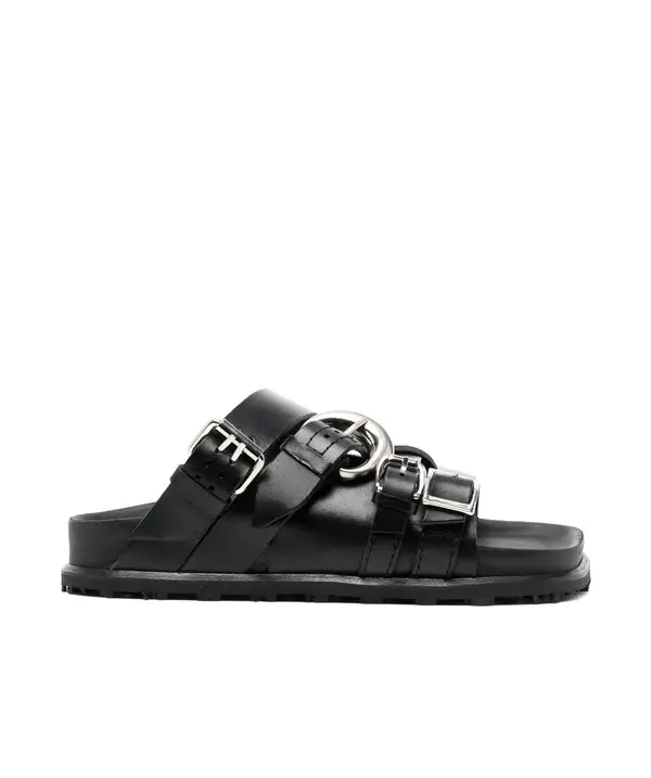 MARINE SERRE Buckle Flat Sandals