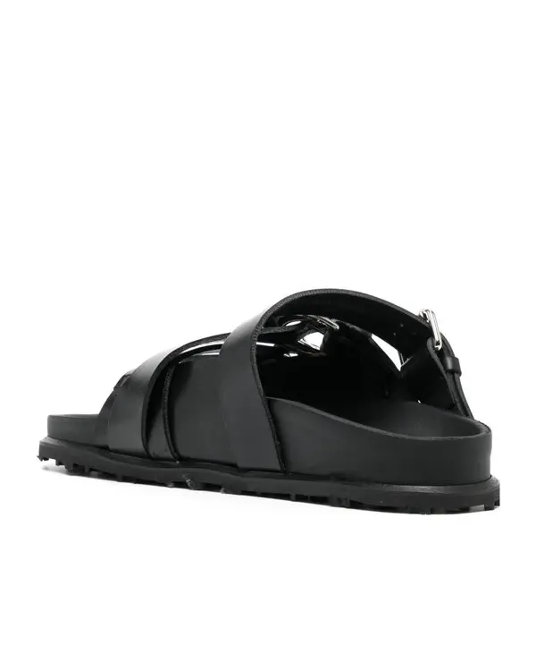 MARINE SERRE Buckle Flat Sandals