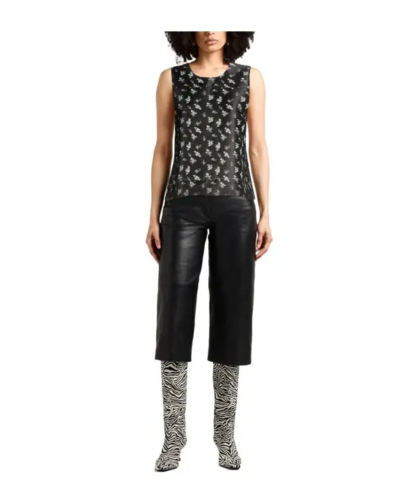 GANNI Sleeveless Round Neck Top