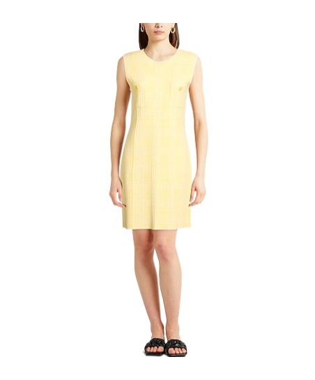 Sportmax Plaid Sleeveless Jacquard Knit Dress