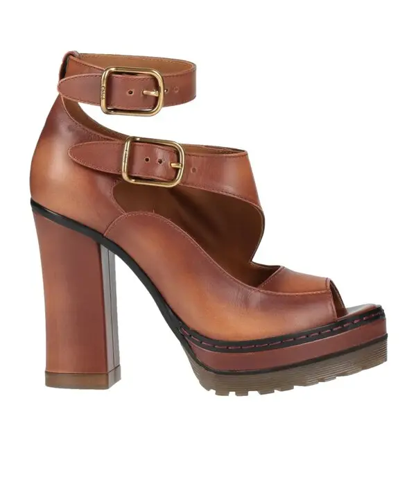 Chloé Peep-toe High Heel Sandals With Buckled Ankle Strap