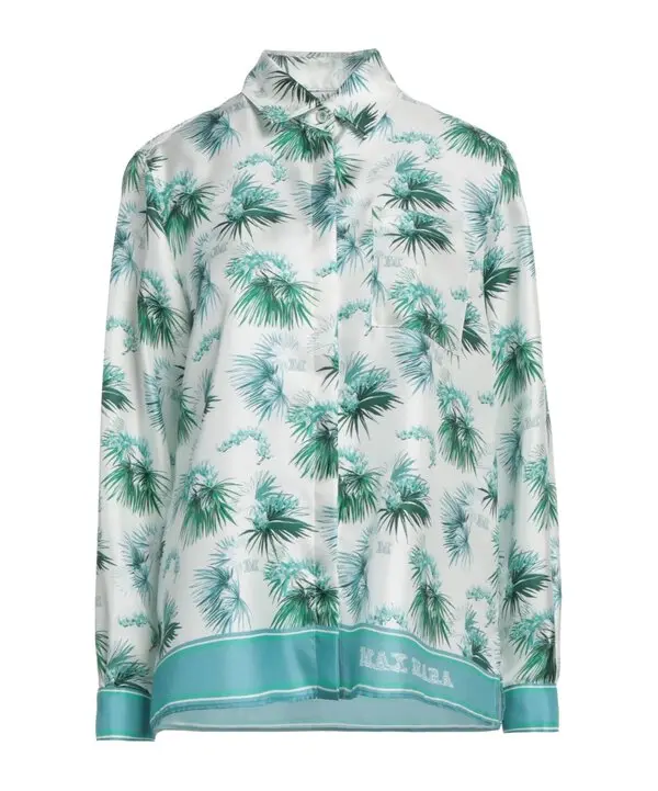 Max Mara Printed Long Sleeve Shirt - White