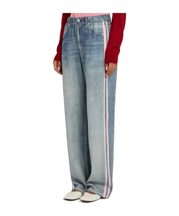 Rag & Bone Denim-print Cotton Track Pants