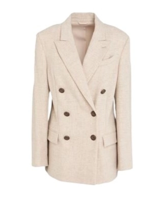 Brunello Cucinelli Solid-color Double- Suit Jacket
