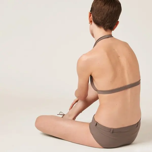 Miu Miu Logo Buckle Bikini Bottom