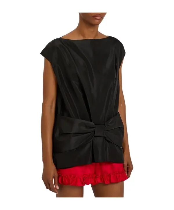 Simone Rocha Bow-appliqué Taffeta Top