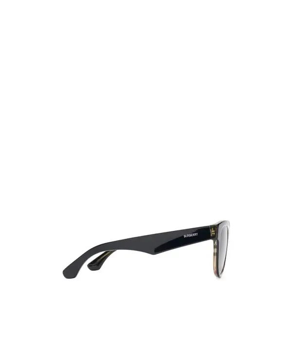 Burberry Check Round Sunglasses