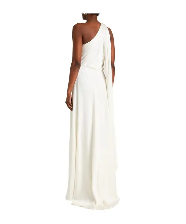 Max Mara One-shoulder Satin Gown