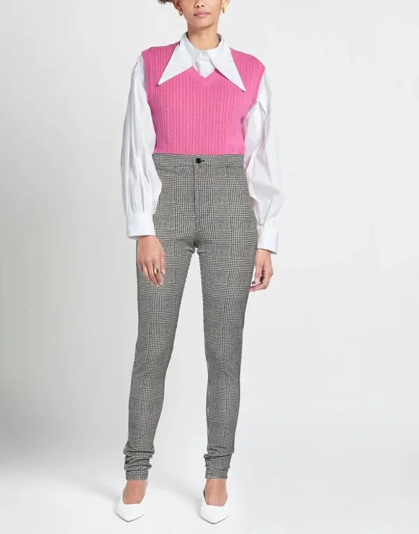 Saint Laurent Prince Of Wales Check High-waisted Pants