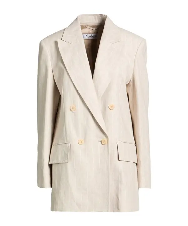 Max Mara Double-breasted Linen Blazer