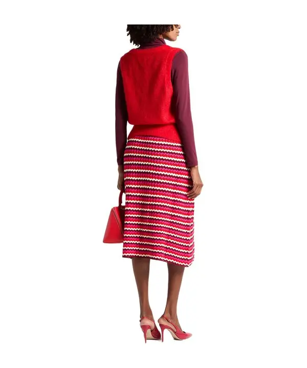 GANNI Sleeveless Knitted Vest - Red