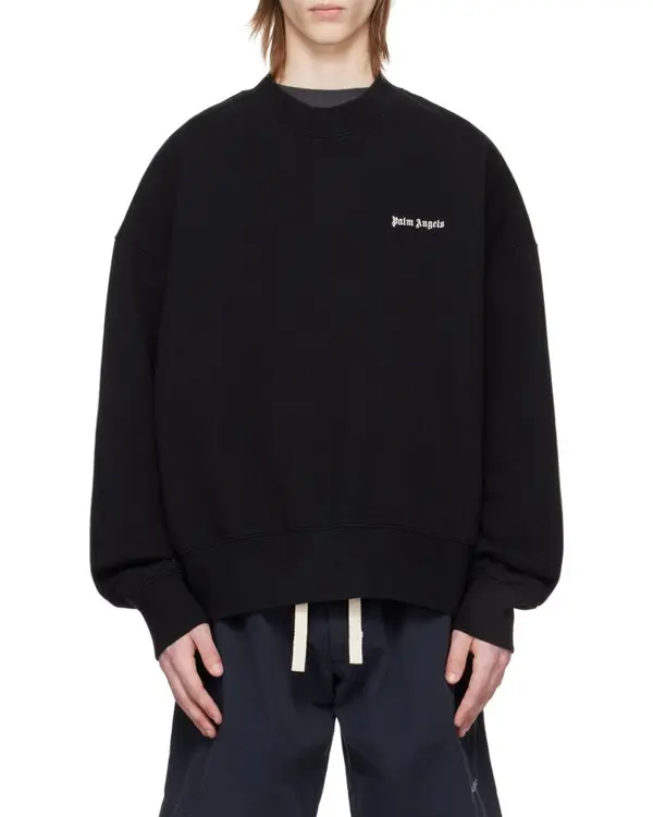 Palm Angels Logo Detailed Crewneck Sweatshirt