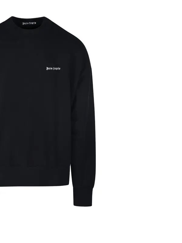 Palm Angels Logo Detailed Crewneck Sweatshirt