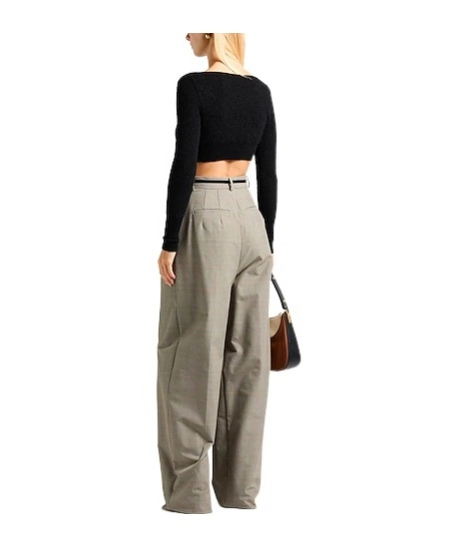 Sportmax Plaid Straight Leg Trousers
