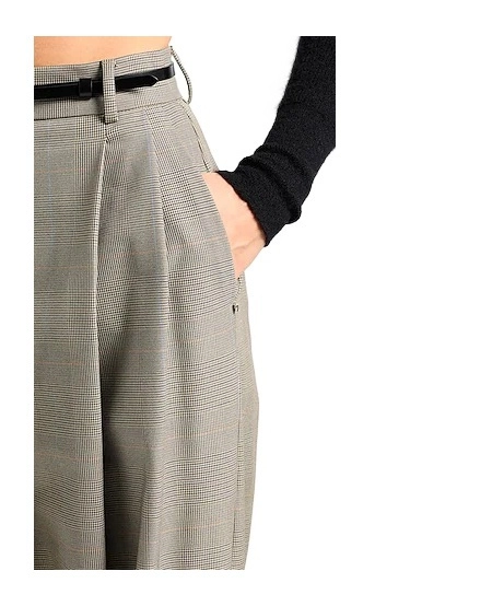 Sportmax Plaid Straight Leg Trousers