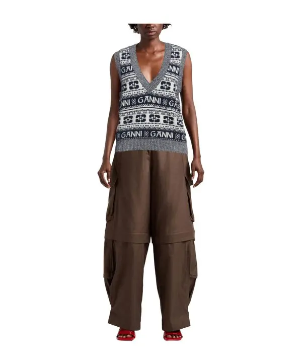 GANNI Two-tone Knit Vest
