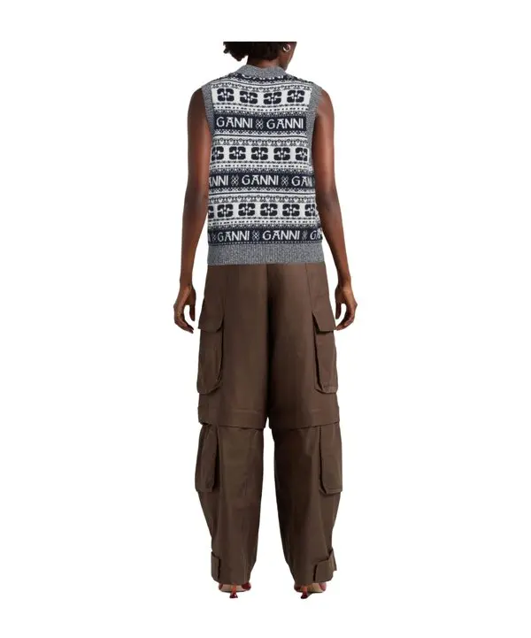 GANNI Two-tone Knit Vest