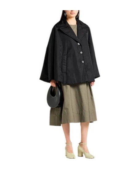 Marni Sleeveless Cape Coat With Notched Lapel