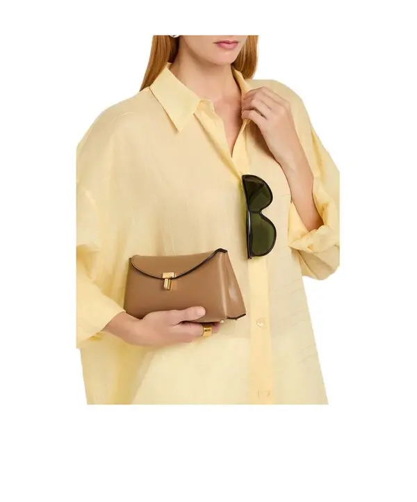 TOTEME T-lock Mini Leather Clutch