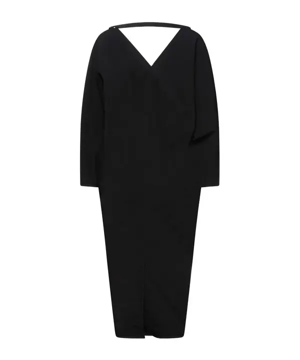 Rick Owens Solid Color Long-sleeve V-neck Dress