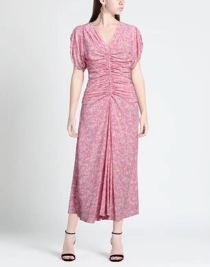Isabel Marant Étoile V-neck Short-sleeve Midi Dress - Pink