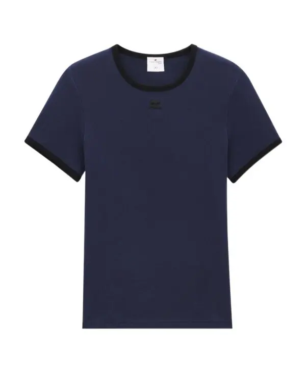 COURREGES Courrèges Bumpy Contrast Crewneck T-shirt