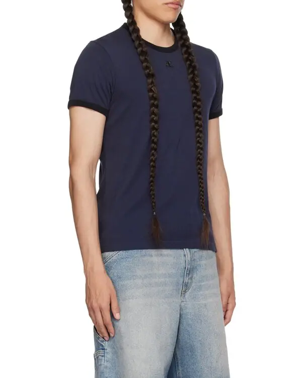 COURREGES Courrèges Bumpy Contrast Crewneck T-shirt