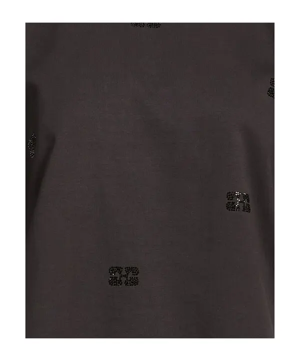 GANNI Fashion Minimalist Solid Color T-shirt