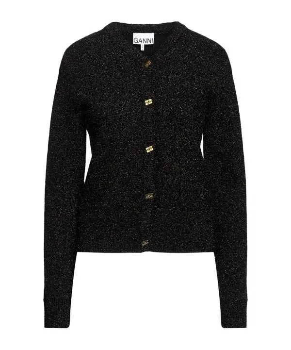 GANNI Long-sleeved Knitted Cardigan With Button Detail