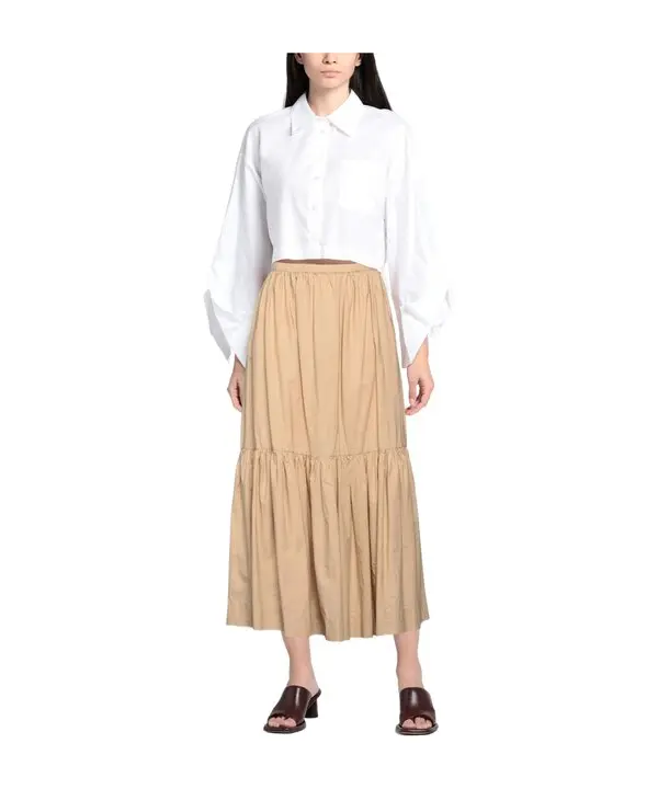 GANNI Solid Color Loose Skirt