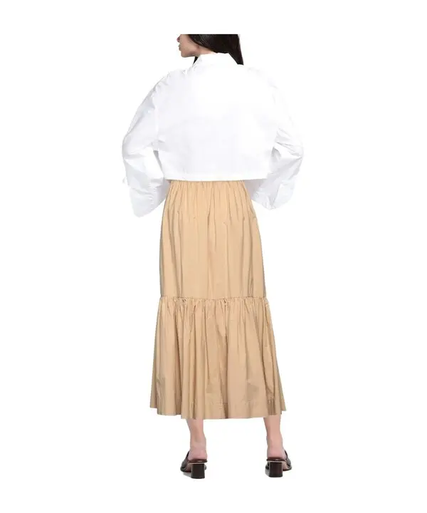 GANNI Solid Color Loose Skirt
