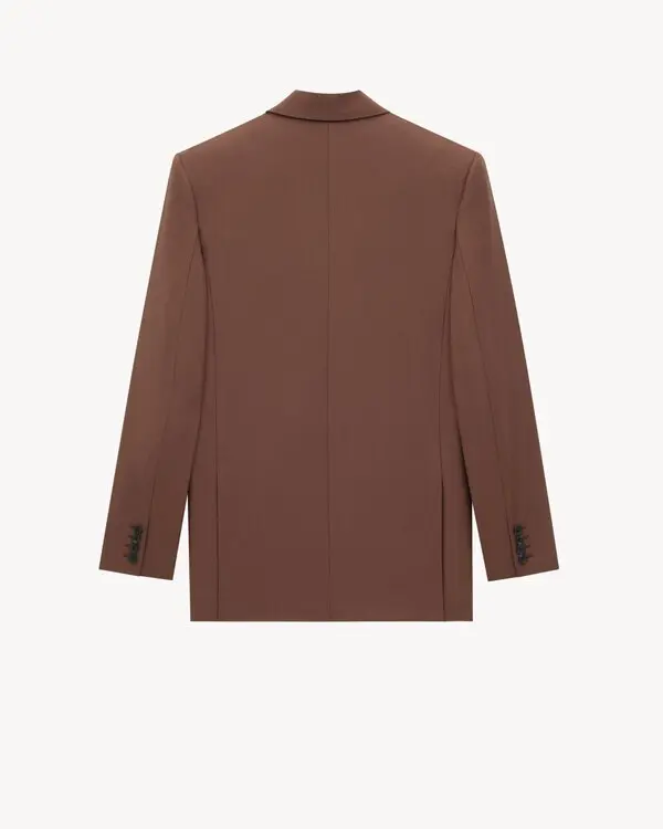 Saint Laurent Wool Gabardine Double-breasted Jacket