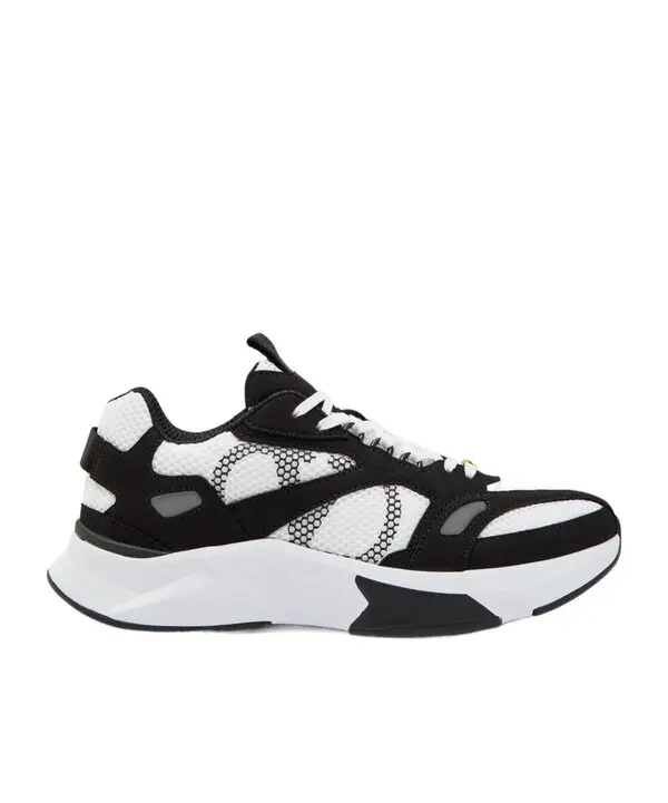 Valentino Garavani Mesh And Suede Lace-up Sneakers