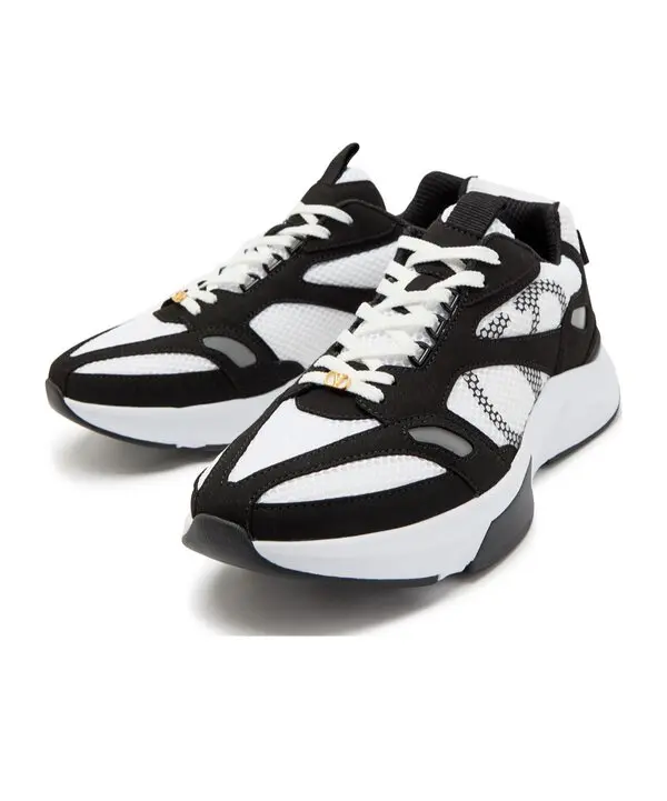 Valentino Garavani Mesh And Suede Lace-up Sneakers